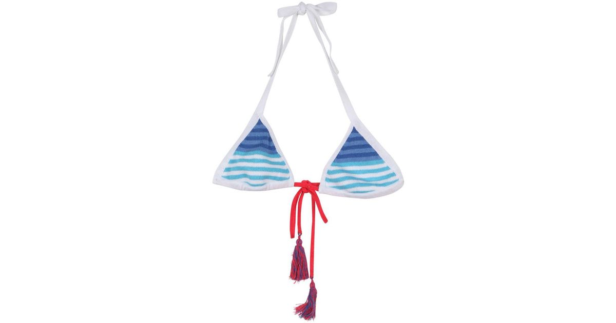 Gallo Micro Triangle Top in Blue | Lyst