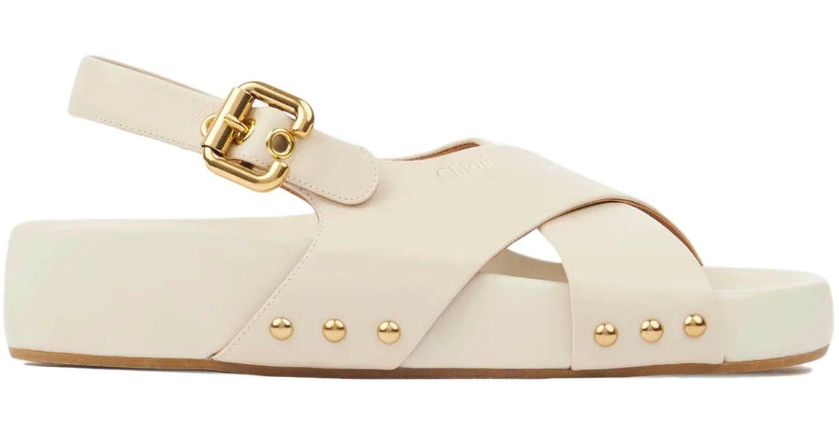Chloé Mae Sandals in Natural | Lyst