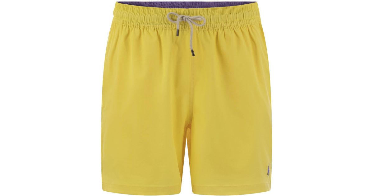 Polo Ralph Lauren Beach Boxers in Yellow for Men | Lyst UK