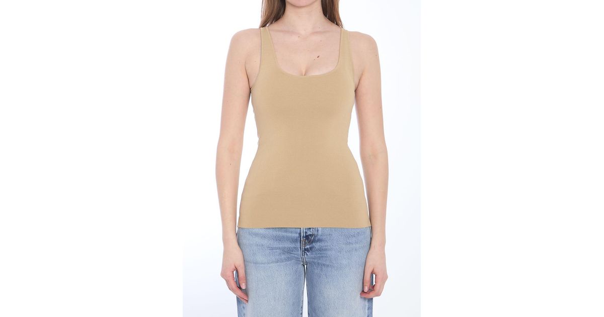 TOTEME Compact Knit Tank Top in Blue | Lyst