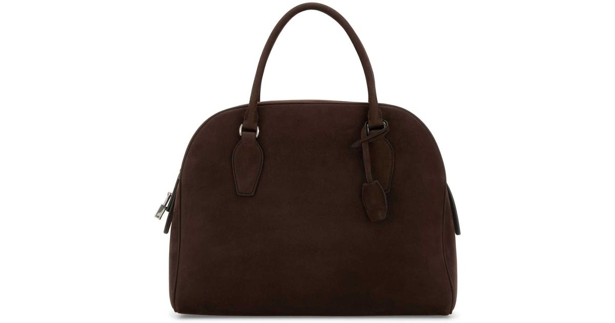 The Row Suede India 12 Handbag in Brown | Lyst