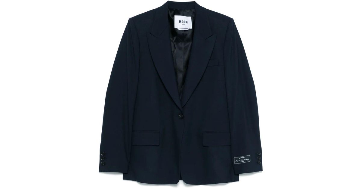 MSGM Chic Jacket in Blue | Lyst