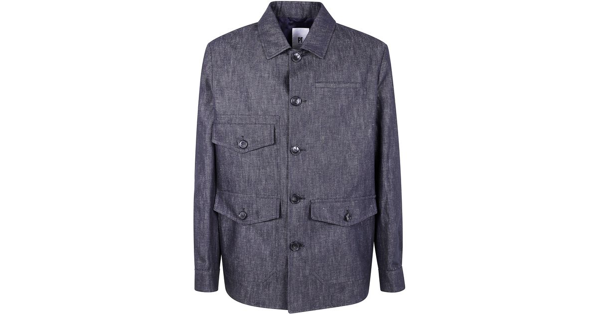 PT01 Field Jacket in Blue for Men | Lyst UK