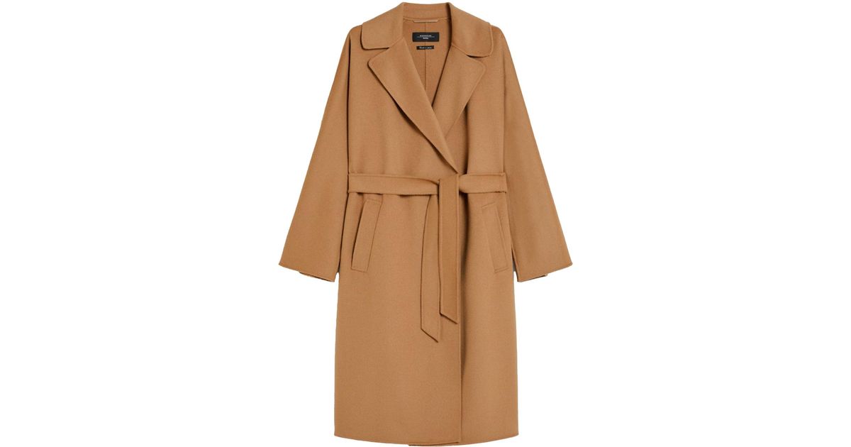 Weekend by Maxmara Max Mara Weekend Coat With Belt in Brown | Lyst