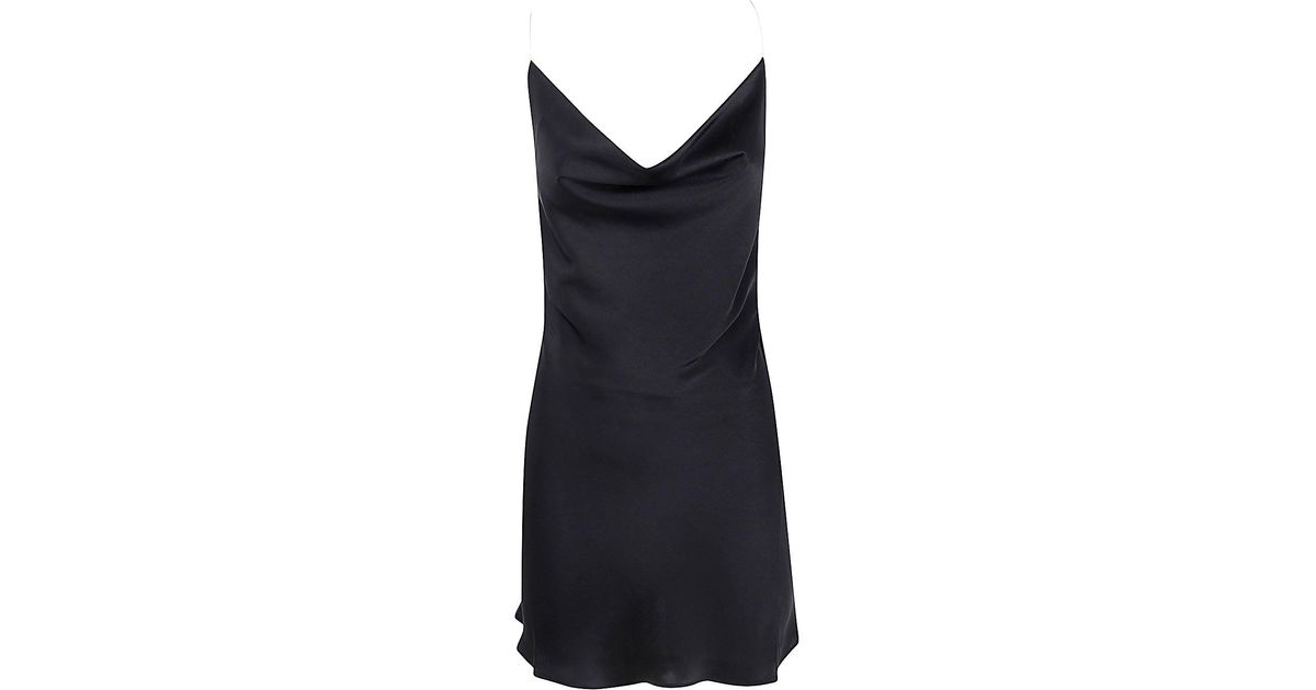 Y. Project Evergreen Invisible Strap Slip Dress in Black | Lyst