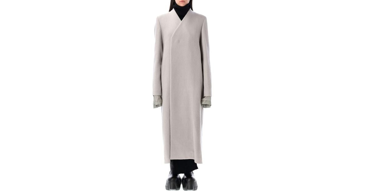 Rick Owens Museum Coat in Grey | Lyst UK