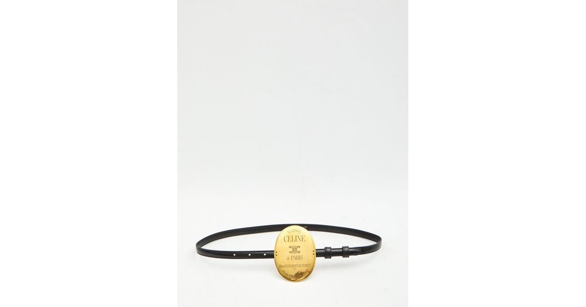 Celine Teen Maison Belt in White | Lyst UK