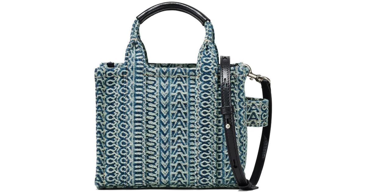 Marc Jacobs The Monogram Denim Mini Tote Bag in Blue | Lyst