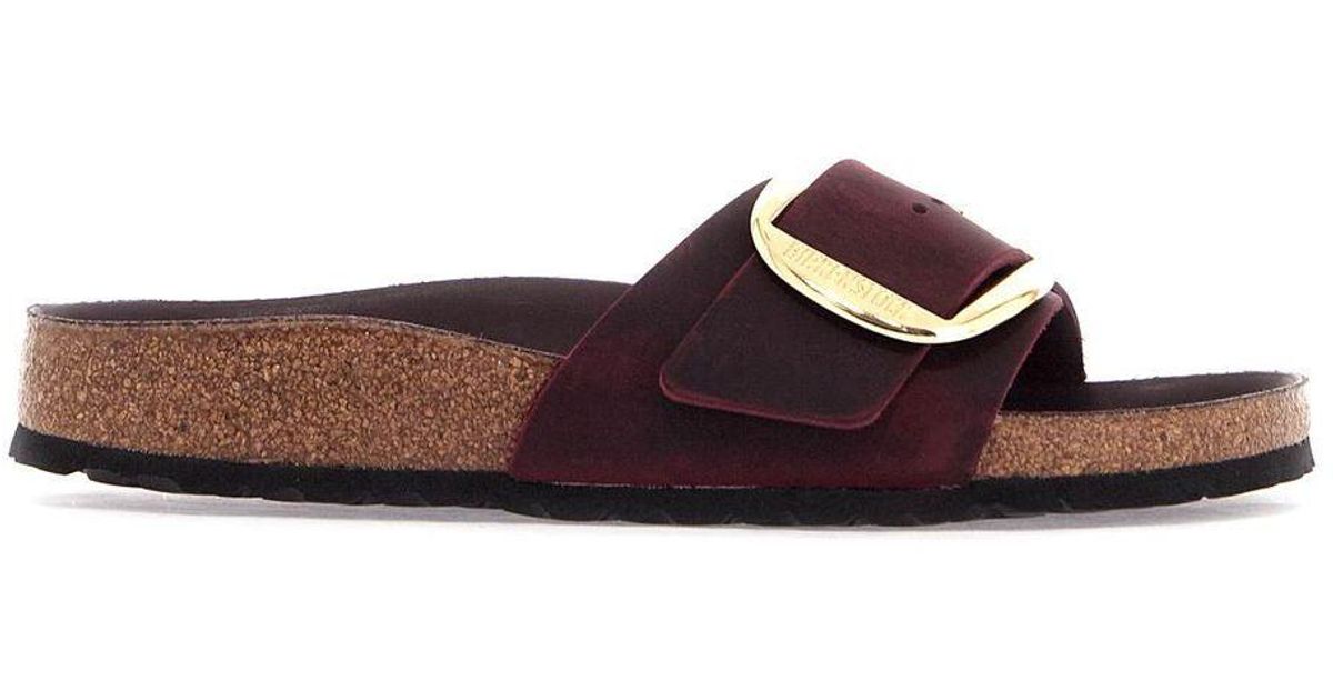 Birkenstock Madrid Big Buckle Slides in White for Men | Lyst