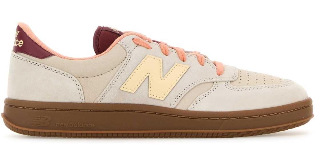 New Balance Multicolor Leather And Suede T500 Sneakers in Brown for Men ...