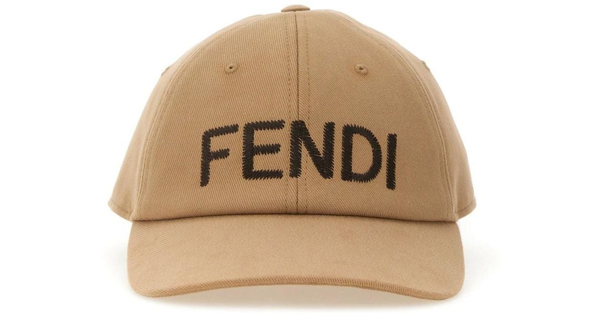 Fendi Cotton Hats in Natural for Men | Lyst