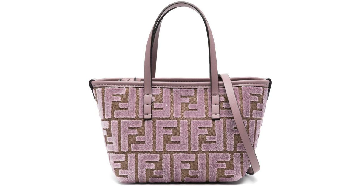 Fendi Mini Roll Tote Bag in Purple | Lyst