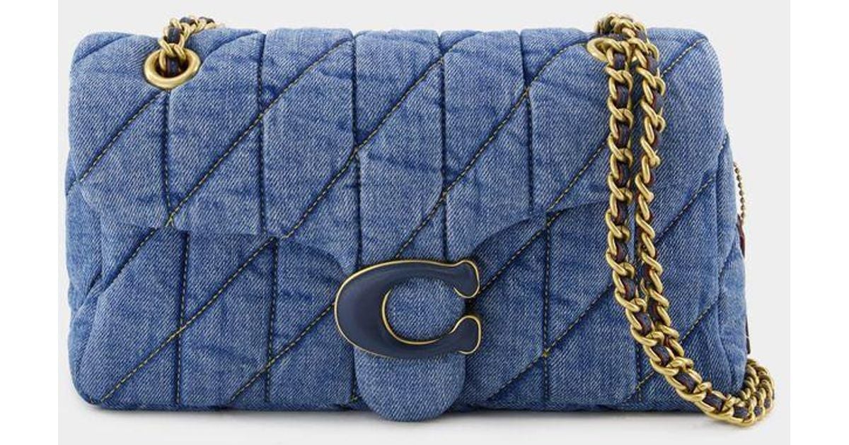 COACH Quilted Denim Tabby Shoulder Bag 26 in Blue | Lyst