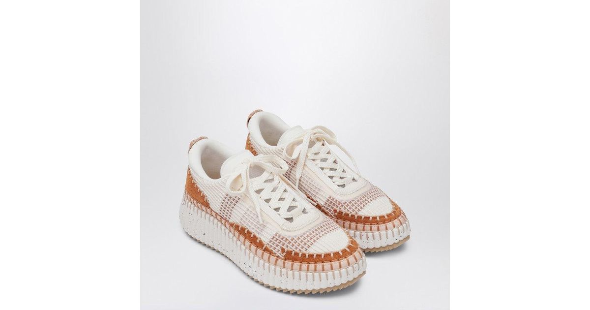 Chloé Natural Nama Trainer in White | Lyst