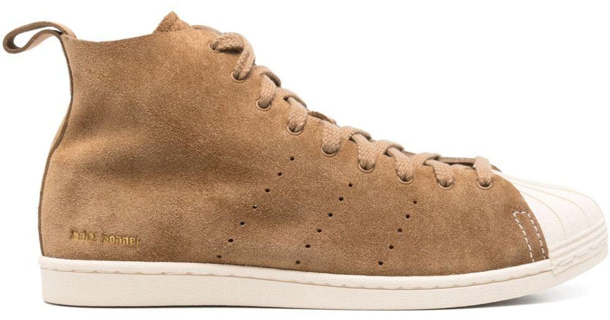 adidas Originals Superstar Hi Sneakers in Brown for Men | Lyst