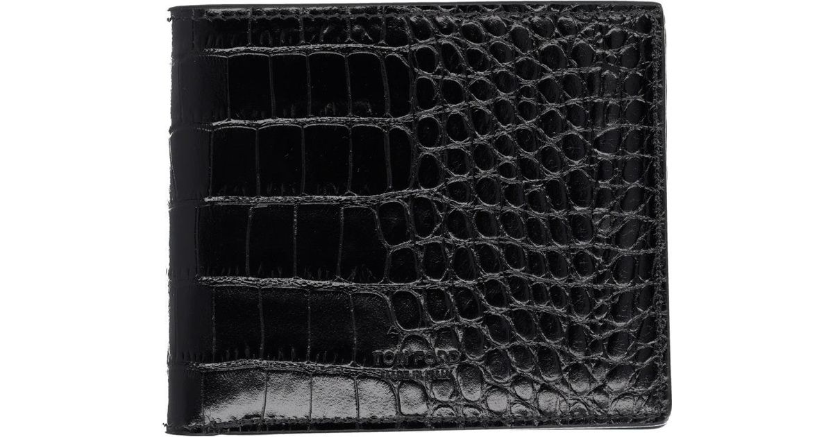 Tom Ford "Bi-Fold" Wallet in Black for Men | Lyst UK