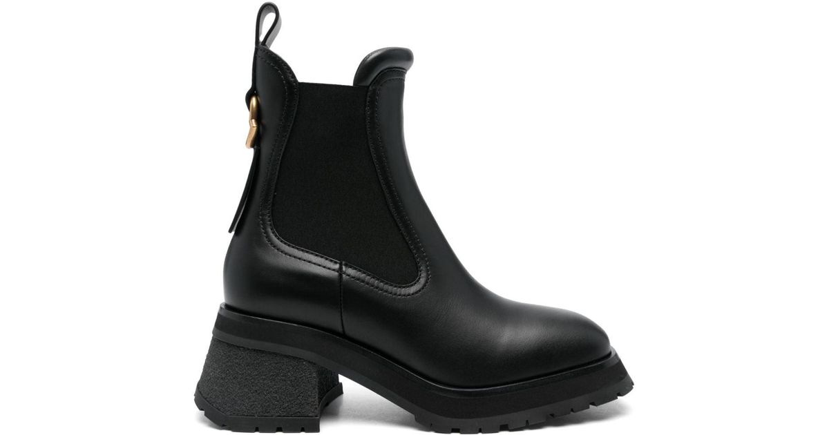 Moncler Gigi Chelsea Boot Golden Logo in Black for Men | Lyst