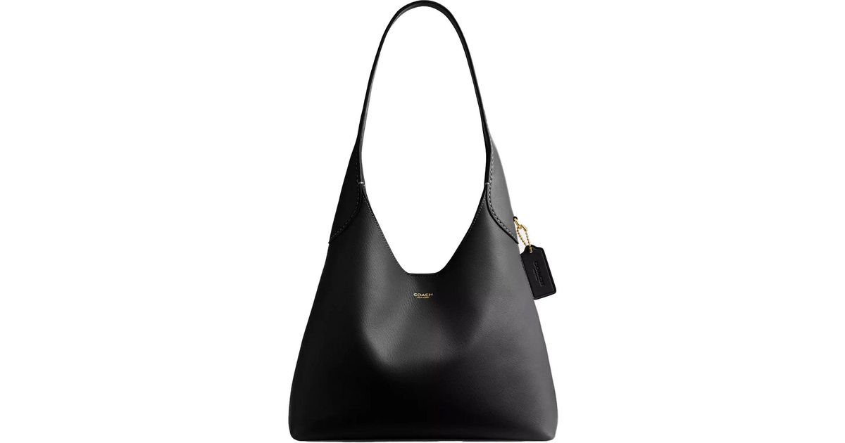 COACH Brooklyn 28 Leather Shoulder Bag in Black | Lyst