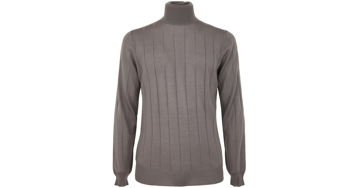 FILIPPO DE LAURENTIIS Royal Merino Long Sleeves Turtle Neck Sweater in ...