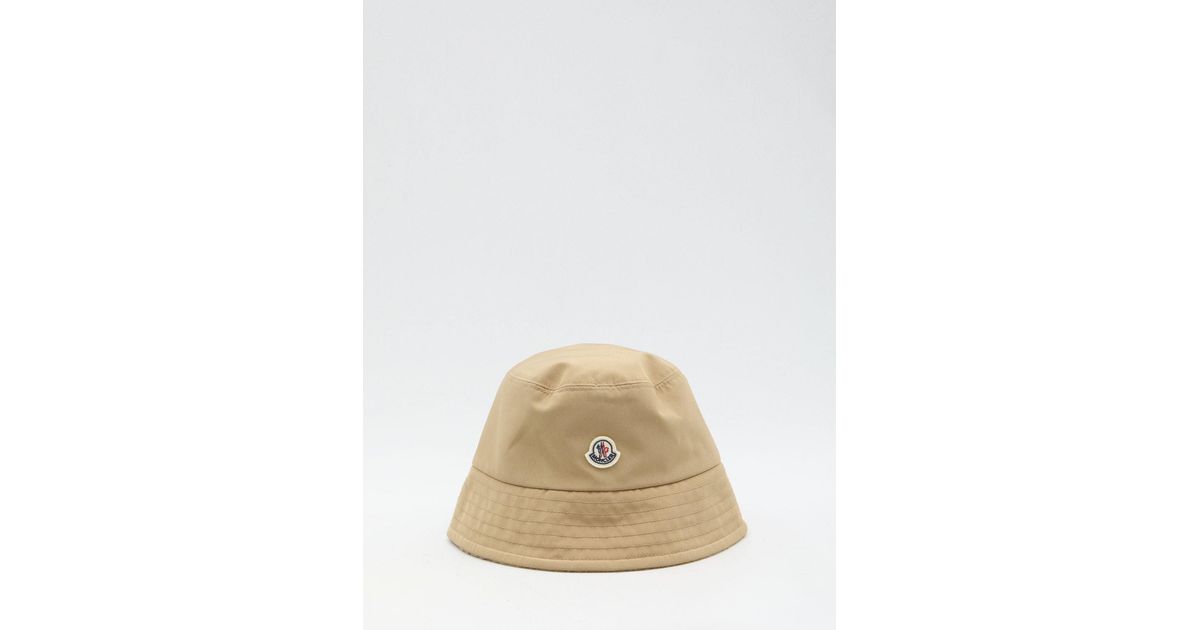 Moncler Reversible Bucket Hat in Natural for Men | Lyst