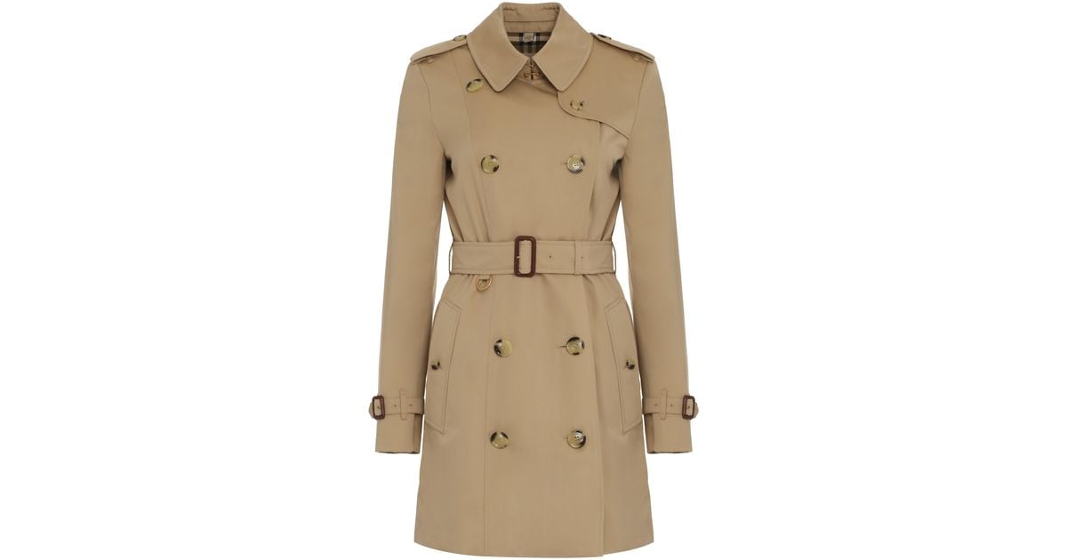 Burberry Gabardine Trench Coat in Natural for Men | Lyst