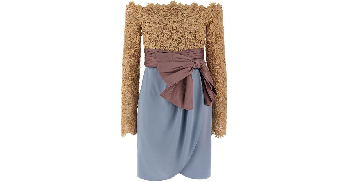 Valentino Fleur A Jours Flower Mix Dresses Multicolor in Blue | Lyst UK