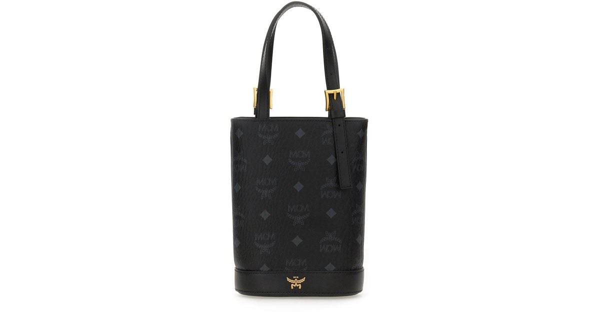 MCM Aren Bucket Bag in Black | Lyst