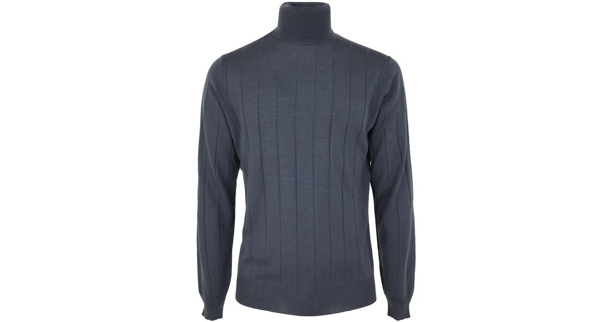 FILIPPO DE LAURENTIIS Royal Merino Long Sleeves Turtle Neck Sweater in ...