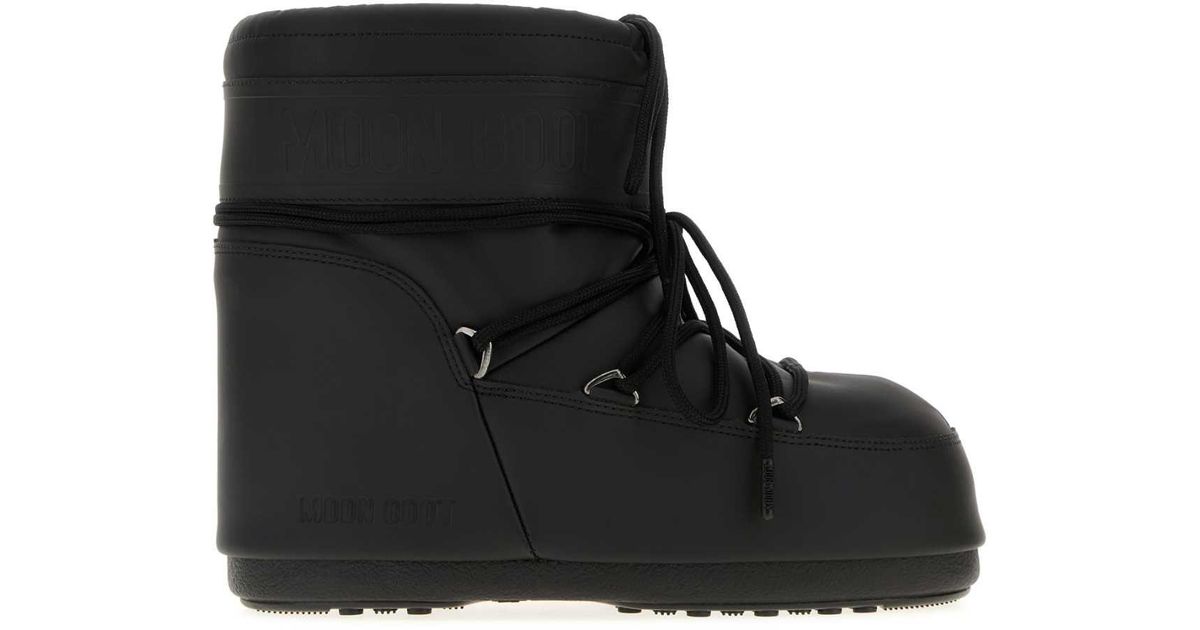 Moon Boot Icon Low Rubber Boots in Black for Men | Lyst