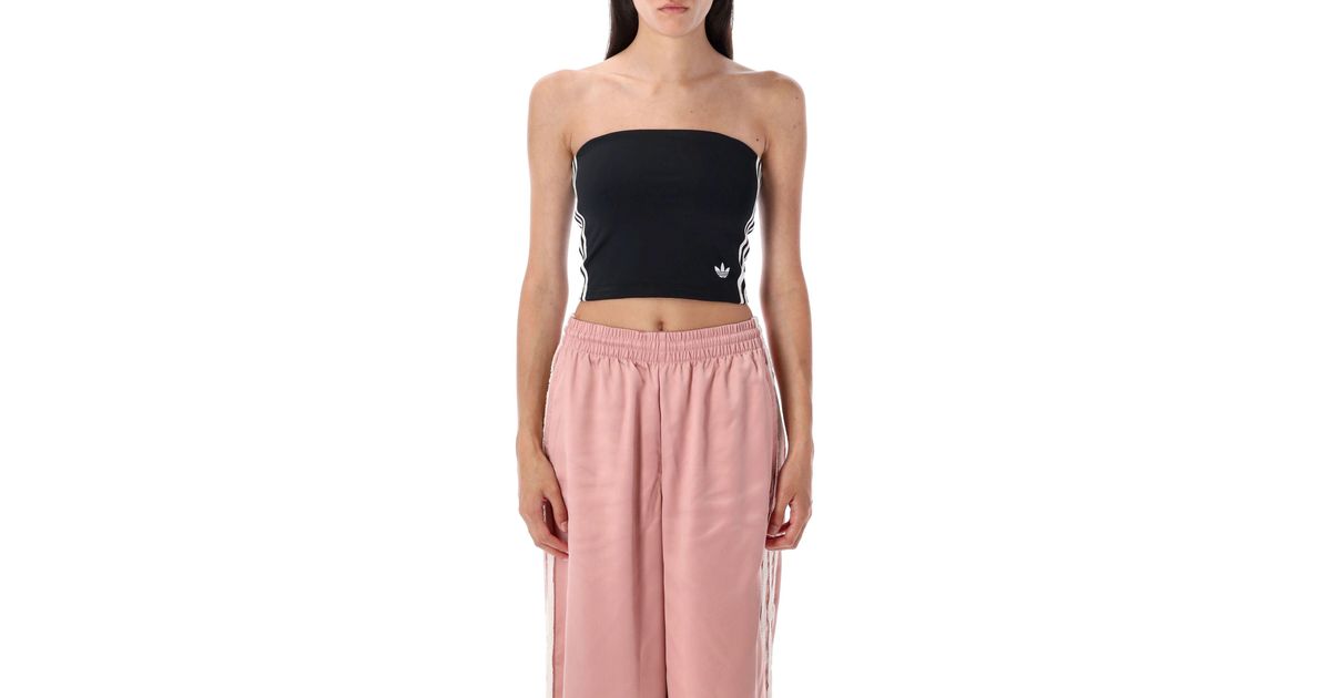 adidas Originals Tube Top in Black | Lyst