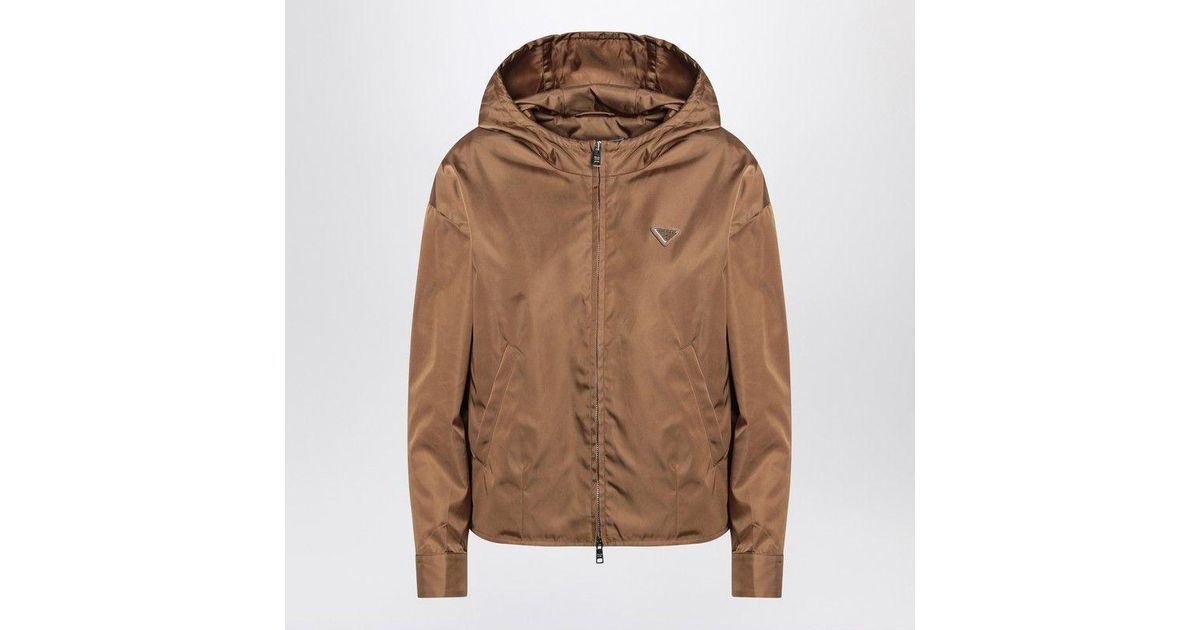 Prada Cork-Colored Jacket in Brown | Lyst