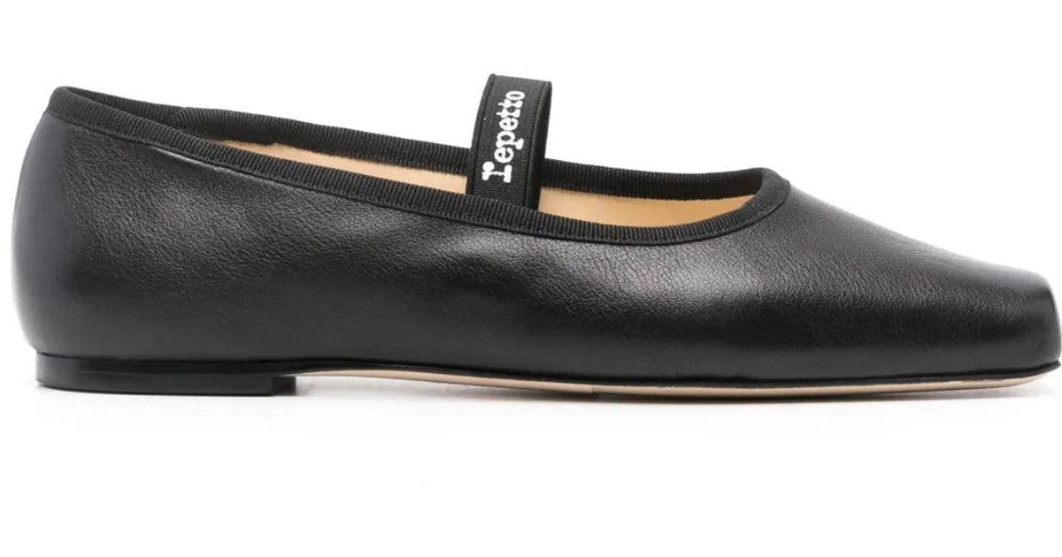 Repetto Lisbeth Logo Ballerina in White | Lyst