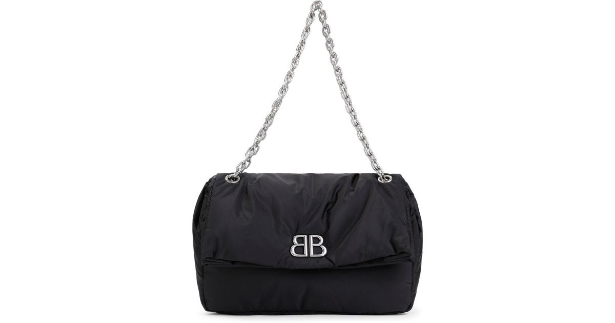 Balenciaga Medium Monaco Shoulder Bag in Black | Lyst