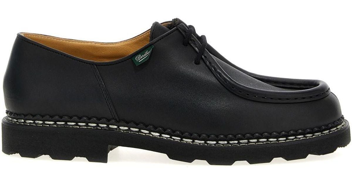 Paraboot Michael Leather Derby Shoes in Black for Men | Lyst