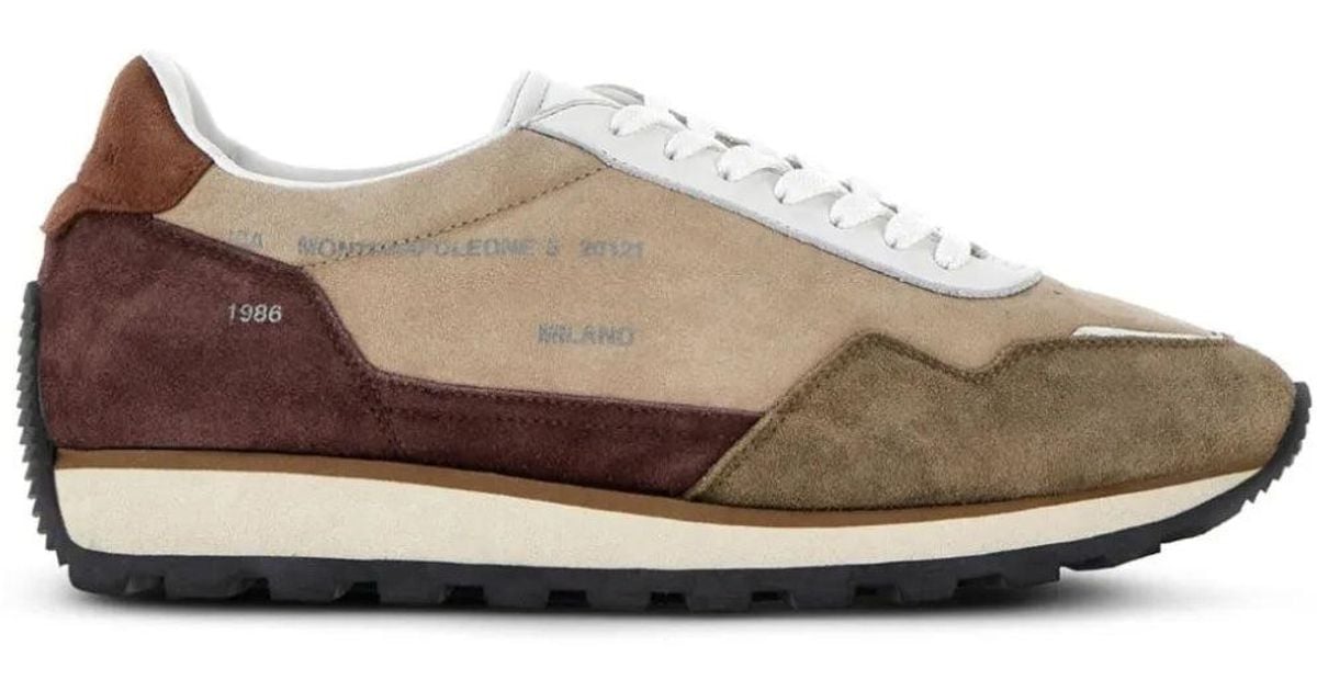 Hogan 86Er Logo Low-Top Sneakers in Brown for Men | Lyst