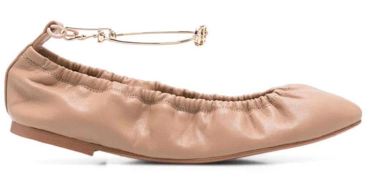 Twinset Ballerina Shoe in Pink | Lyst