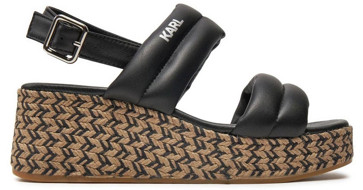 Karl Lagerfeld Goa Sandal Logo in Black for Men | Lyst