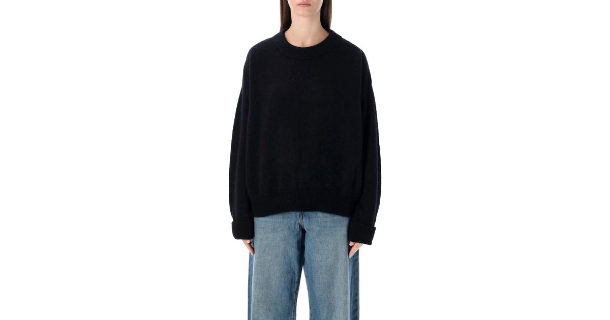 American Vintage Vitow Loose Fit Jumper in Black | Lyst UK