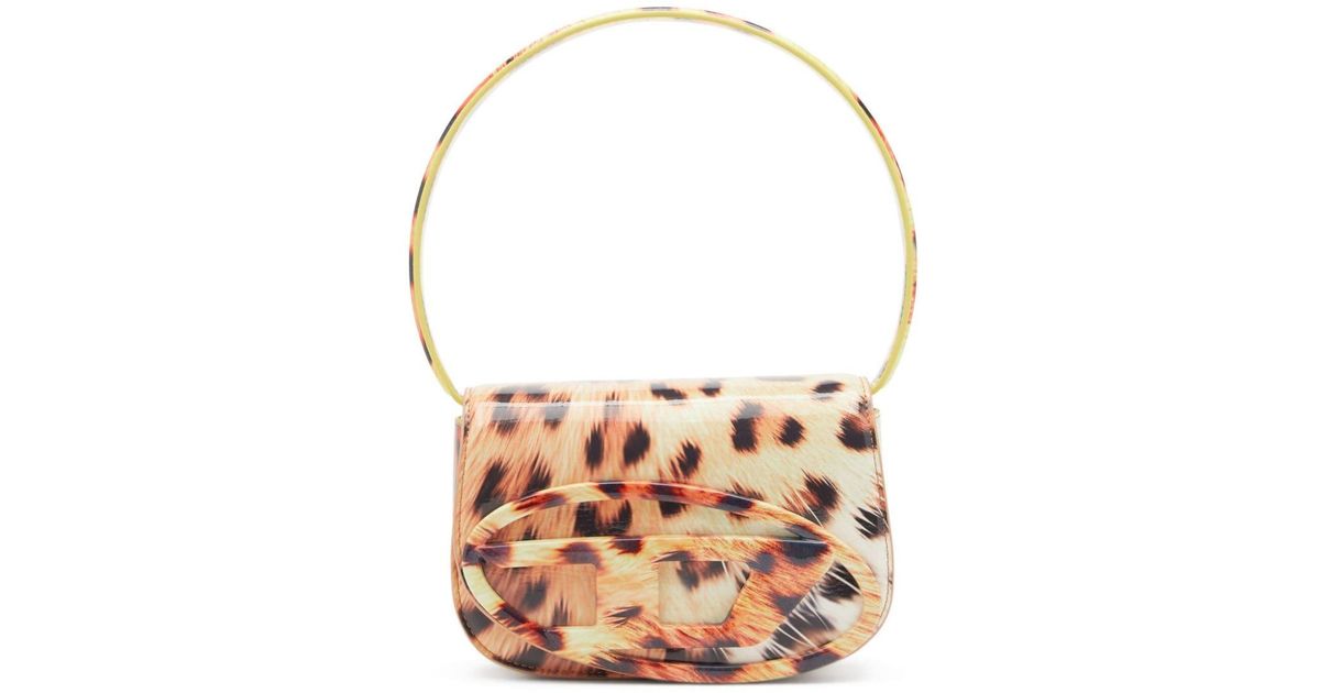 DIESEL Leopard Print Faux Leather Bag in White for Men | Lyst