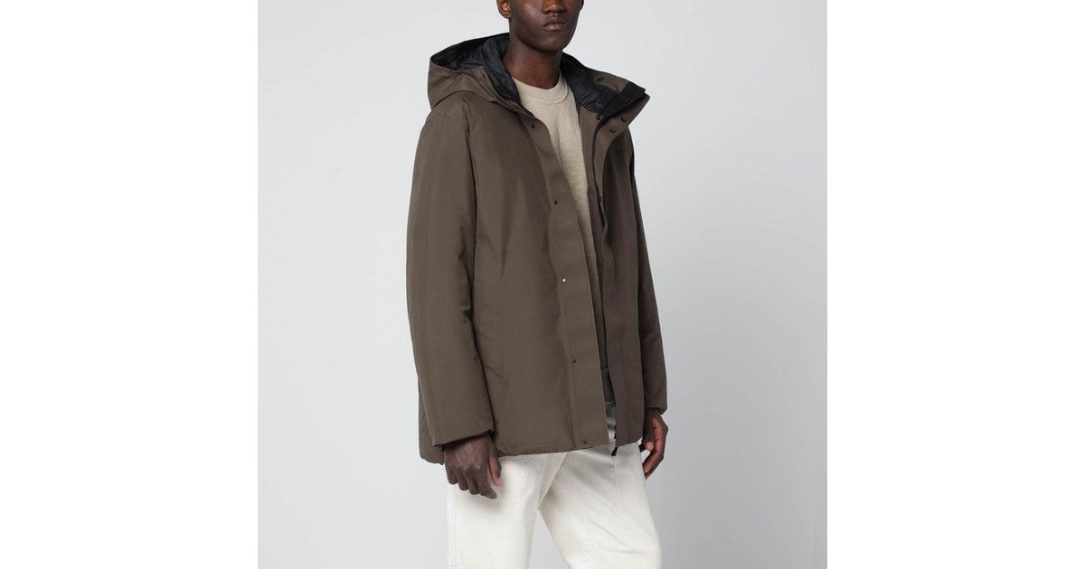 Goldwin Gore-Tex Down Jacket in Brown for Men | Lyst