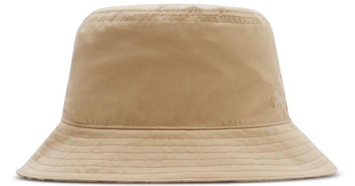 Burberry Mh Gabardine Rev Bkt Hat in Natural for Men | Lyst