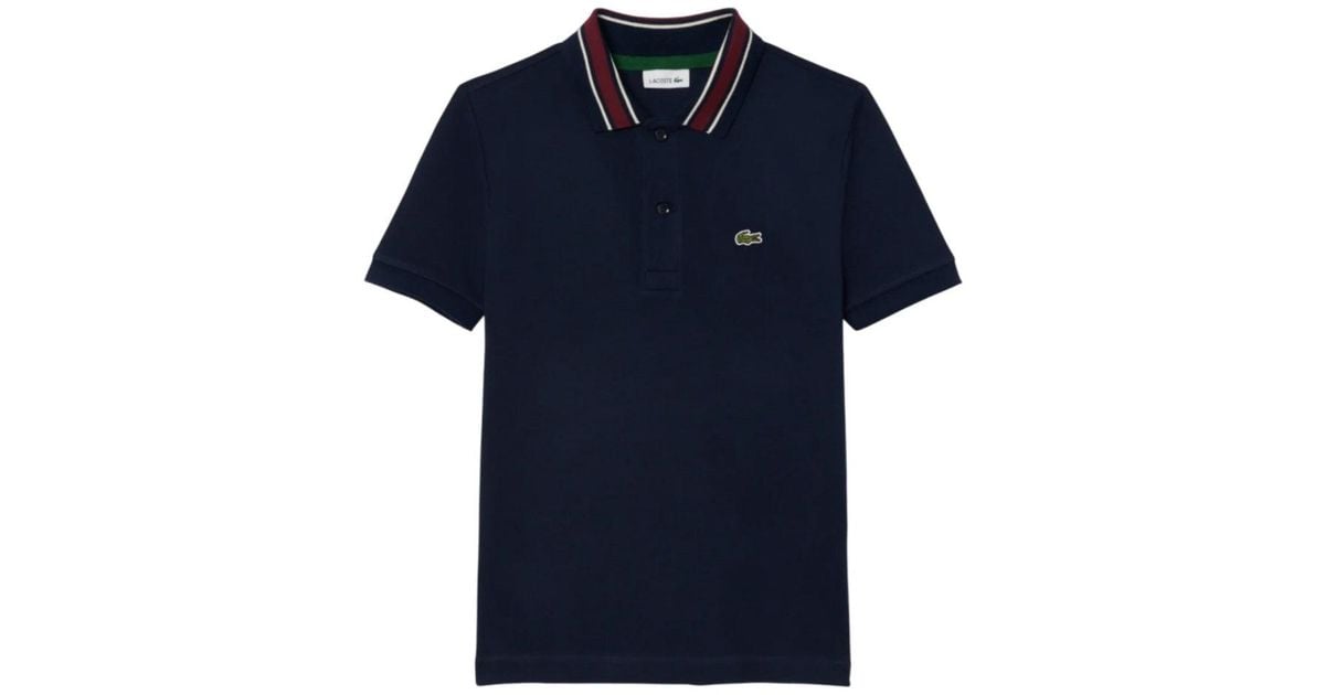 Lacoste Polo Shirt "Petit Pique" in Blue | Lyst UK