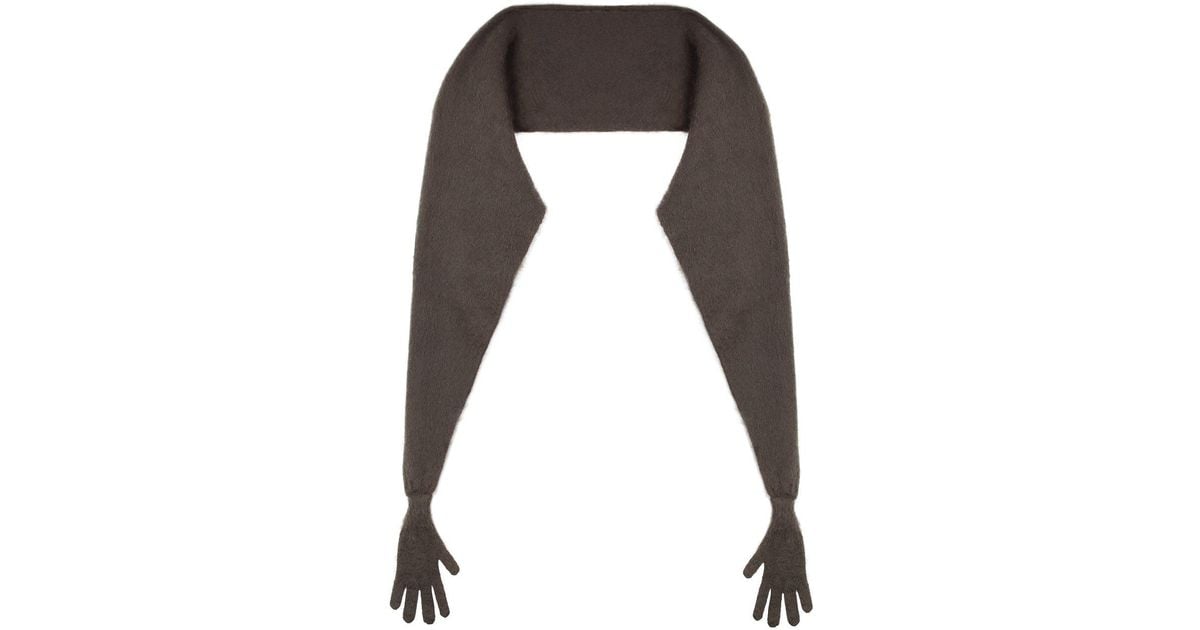 Moschino Couture Mohair Cape Coat in Black | Lyst UK