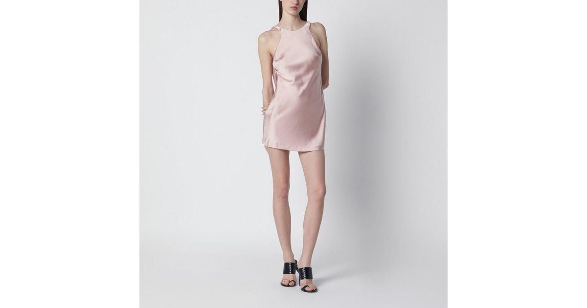 ANDAMANE Carmen Mini Dress With Open Back in Pink | Lyst UK