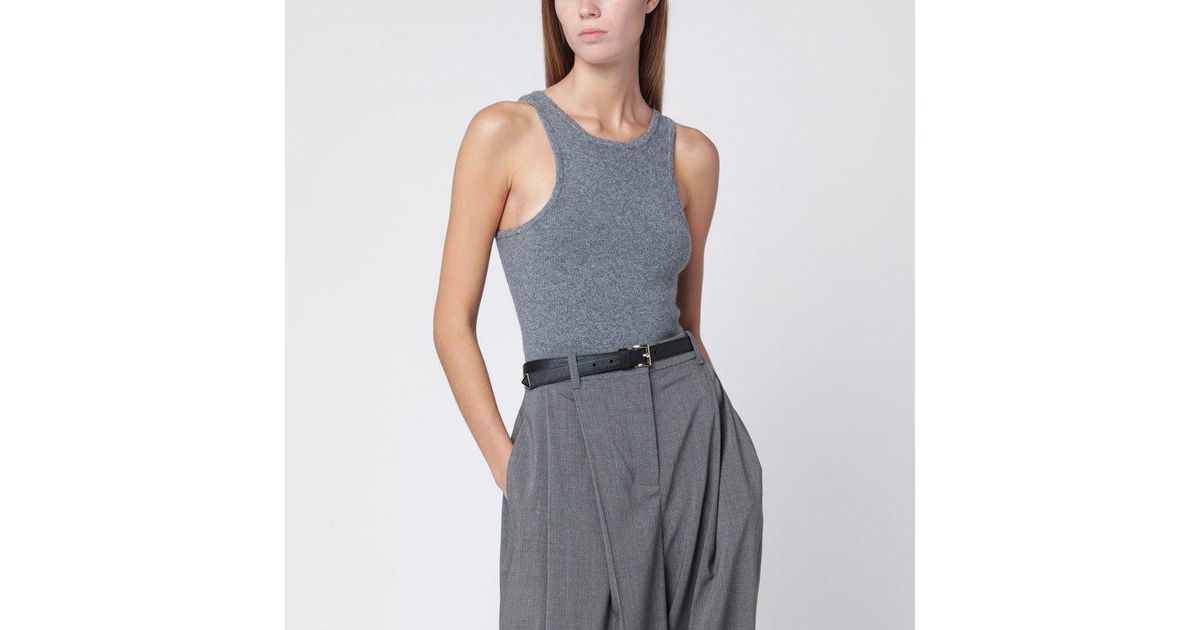Almada Label Luna Top in Gray | Lyst