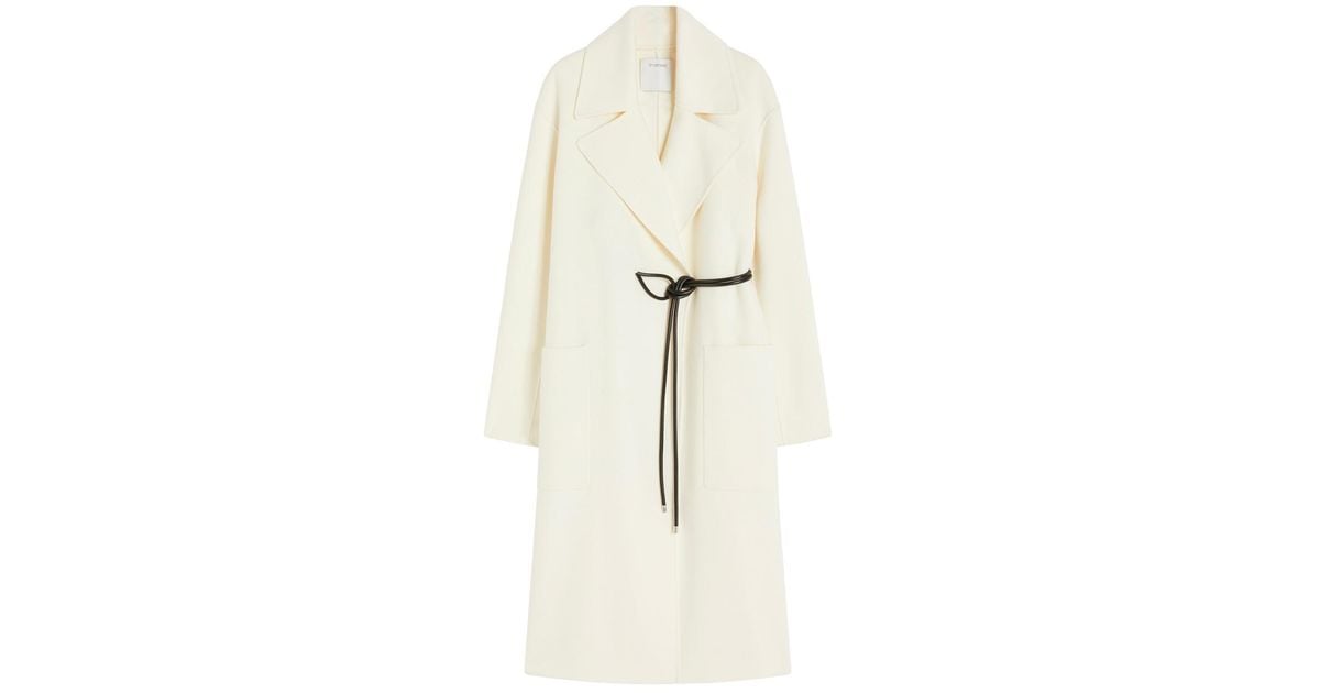 Max Mara Double-Faced Robe Coat in White | Lyst UK