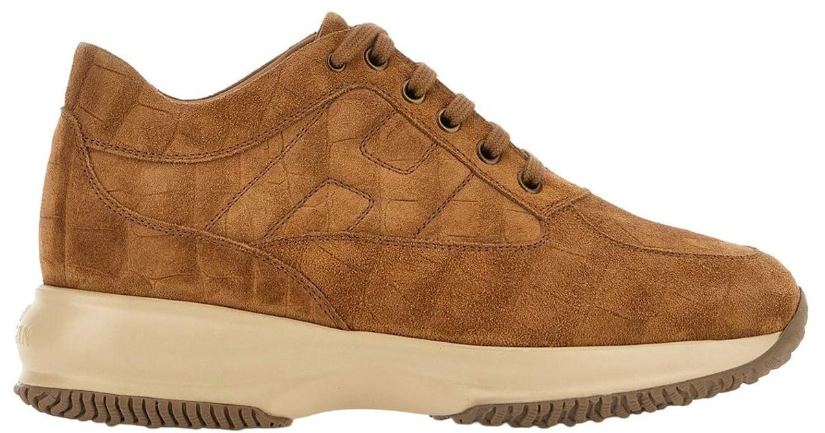 Hogan Interactive Sneakers in Brown | Lyst UK