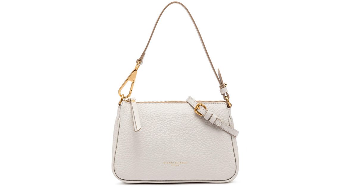 Gianni Chiarini Leather Shoulder Bag Brooke in White | Lyst