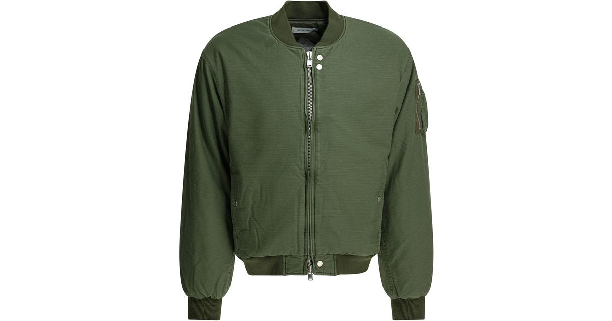 Nonnative "Trooper Puff" Bomber Jacket in Green | Lyst UK
