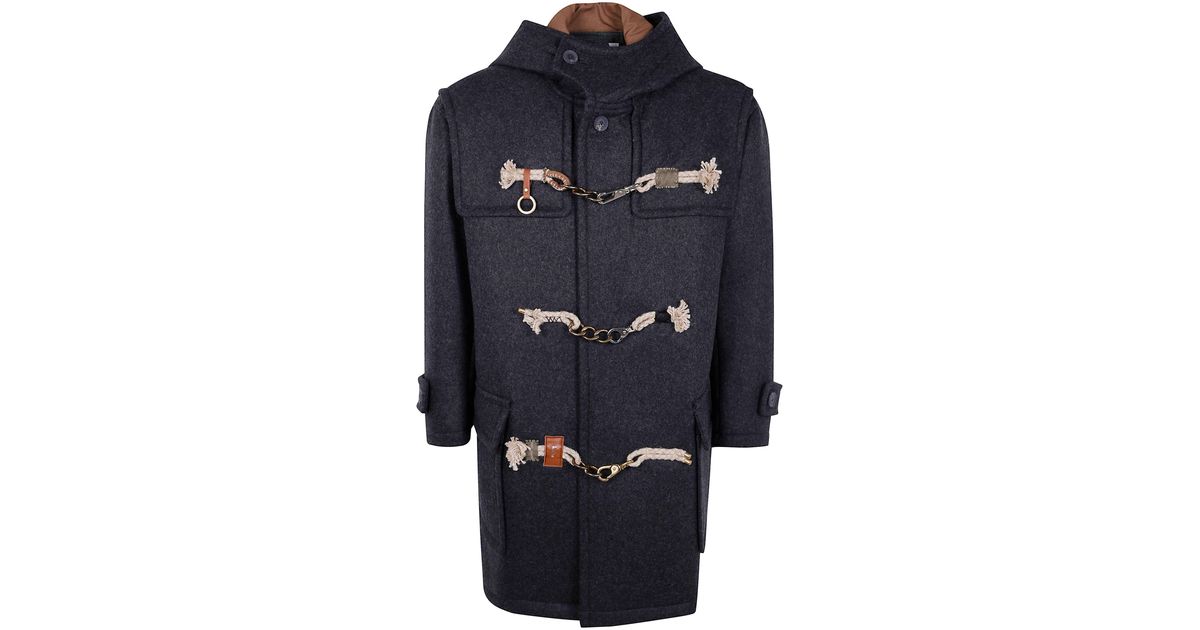 Kolor "Coat 04" Montgomery Coat in Blue for Men | Lyst UK
